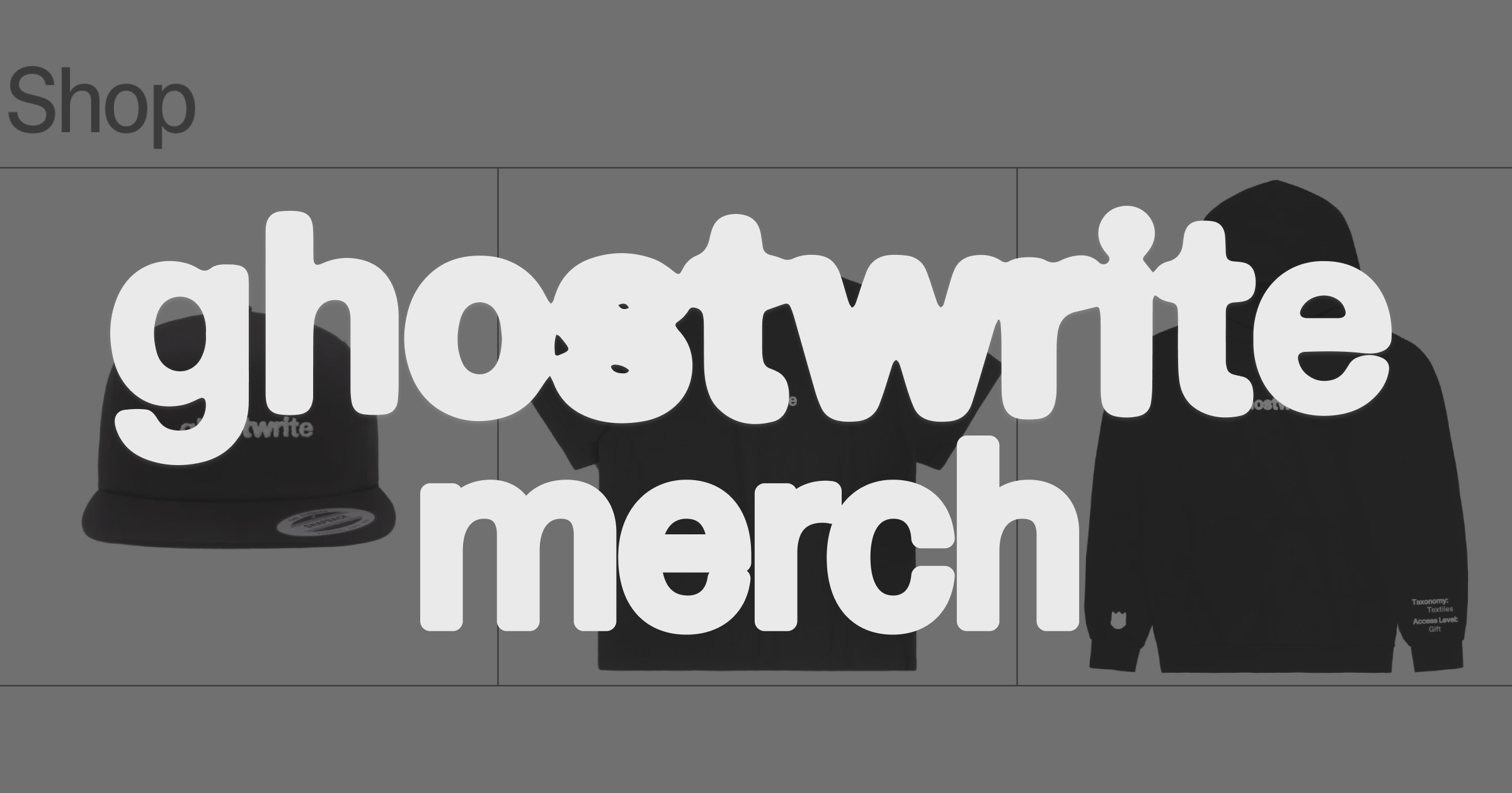 ghostwrite: merch